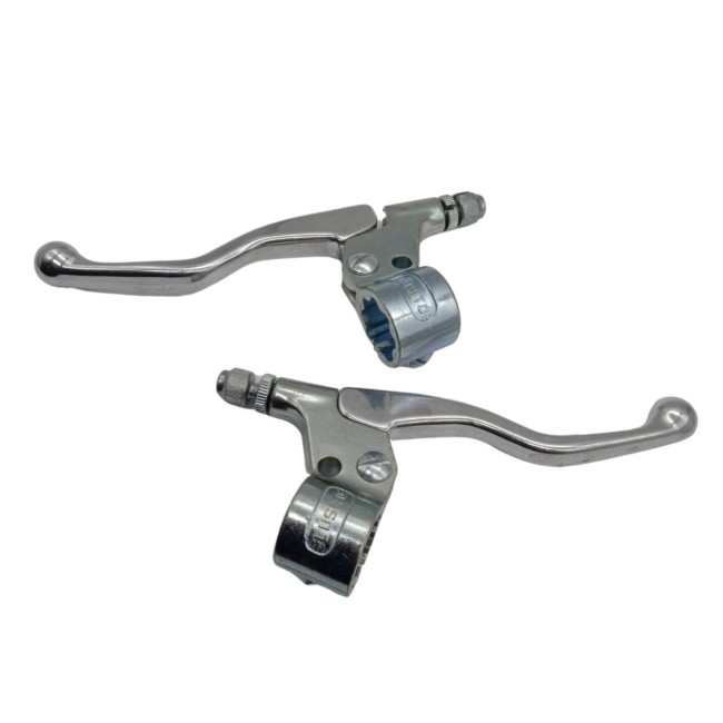Manetas de freno delanteras y traseras cromadas Lusito