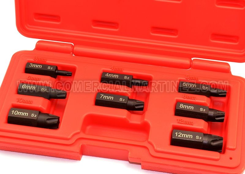 Set de extractores de puntas y tornillos